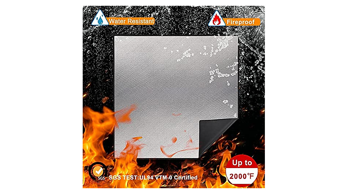 40" Square Fire Pit Mat Grill Mat,DocSafe Fireproof Mat 4 Layers Fire ...
