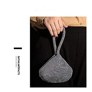 Vistatroy Women's Evening Bag Sparkly Rhinestone Purse Triangle Designer Chain Clutch Purse Bag Party Prom Wedding Purse (A Black)