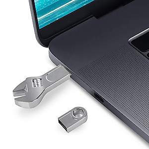 AreTop Novelty Flash Drive 32GB, USB2.0 Miniature Spanner Shape Cute USB Flash Drive Thumb Drives Cool Memory Stick Pen Drive Gift for Collegue Students Kids Children Employees Present