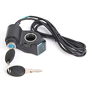 Haosie EBike Thumb Throttle LCD Display, EBike Voltage Display with Key Lock for E-Scooter Electric Bike