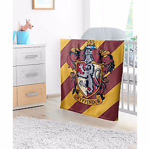 Harry Potter Lightweight Baby Blanket, 30"X40", Gryffindor Crest Unisex for Infants Girls & Boys