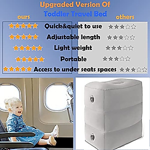 MOEVERLIW Airplane Travel Essentials for Kids, Toddler Airplane Seat Extender, Air Cot for Baby Airplane Travel Accessories, Kids Travel Bed Must Haves