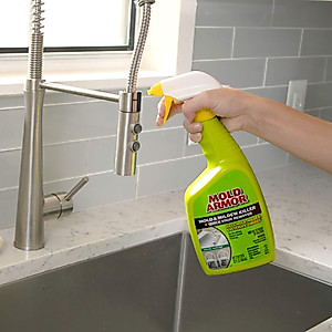 MOLD ARMOR Mold and Mildew Killer + Quick Stain Remover, 32 oz., Trigger Spray Bottle, Eliminates 99.9% of Household Bacteria and Viruses, Ideal Bathroom Mold and Mildew Remover