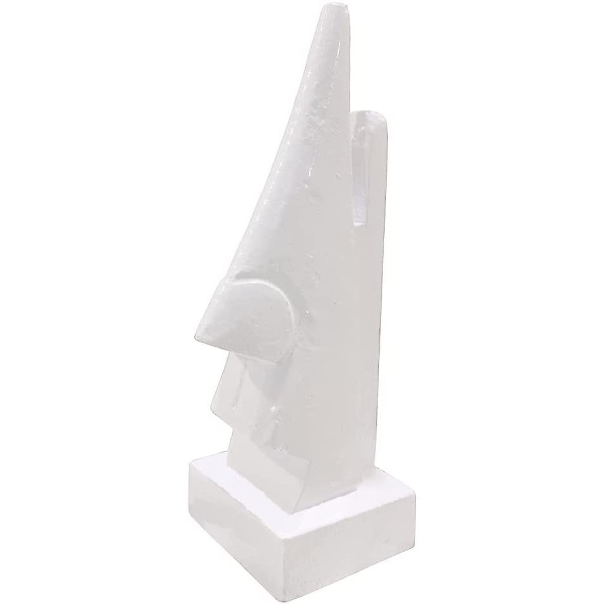 Wooden Spectacle Holder, Eyeglasses Holder, Classic Nose Shape Eyewear Retainer - Sunglasses Holder Display, Spectacle Stand- Optical Glass Accessories -White Color - 6 Inch