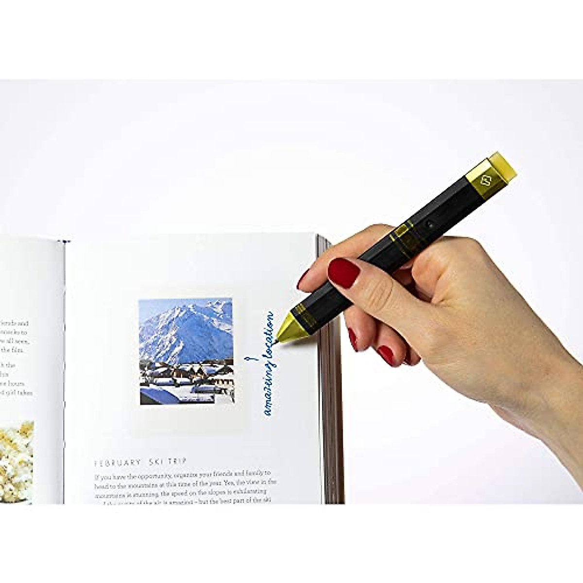 Pen Bookmark | Erasable Ballpoint Gel Pen and Bookmark 3-in-1 | Ink Novelty Pen with Eraser | Page Marker | Book Marker | Page Holder Clip | Stationery Gift Idea for Reader and Writer (Black & Gold))