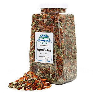 Harmony House Premium Vegetable Soup Mix - Dehydrated Vegetables for Cooking, Camping, Emergency Supply and More (9 oz, Quart Size Jar)