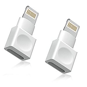 2 Pack [Apple MFI Certified ] Lightning Extender Adapter, iPhone Charger Extension Cable Female to Male Dock Extender for iPhone 13 12 11 X XS XR 8 7 6 5 iPad Charging Audio Video Data Transfer