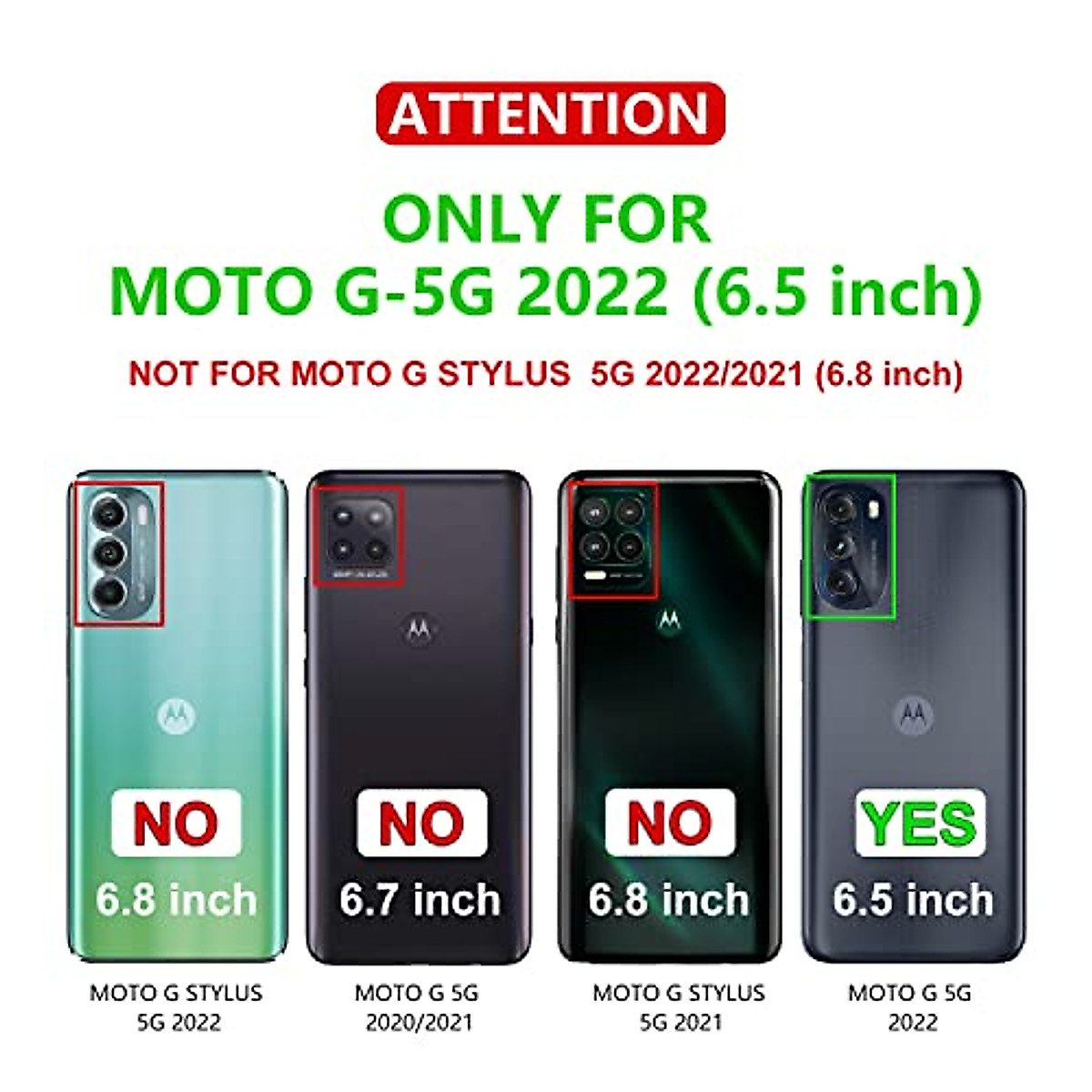 WTYOO for Motorola Moto-G-5G 2022 Case: Military Grade Shockproof Protection Cover with Kickstand | Matte Textured Rugged Protective TPU & Drop Proof Sturdy Phone Case Black