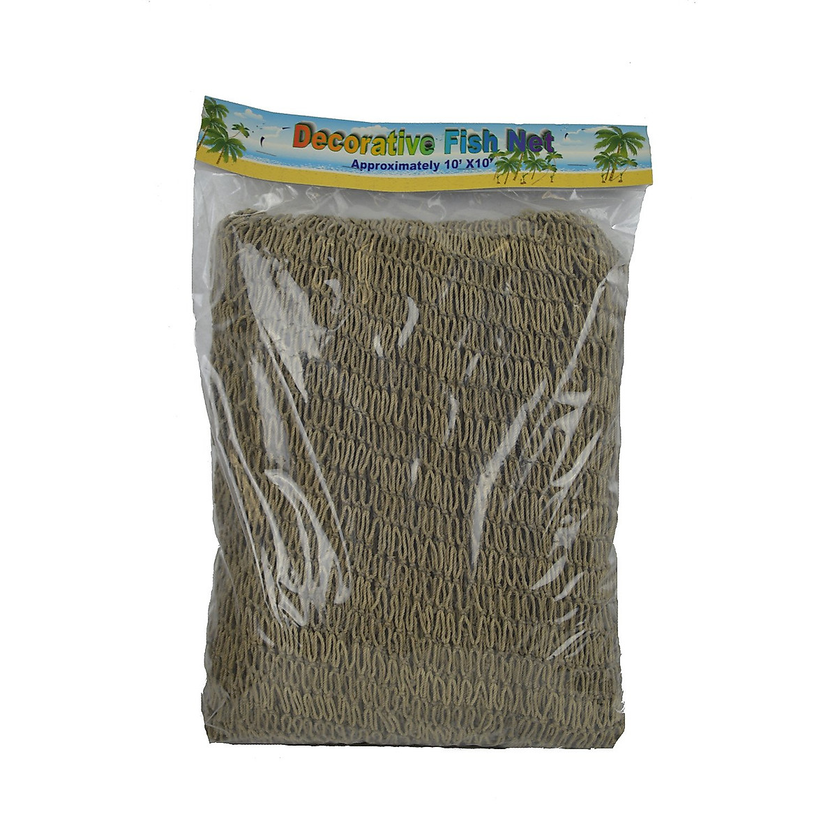 Nautical Tropical Imports Authentic Used Brown Fishing Net 10 by 10 FT