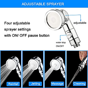 MOSELNY Sink Faucet Sprayer Attachment,Pet Shower Sprayer with 118" Spring Hose,ON/Off Shower Head, Faucet Sprayer Adapter with Aerator for Pet Shower, Hair Washing for Utility Sink,Bathtub