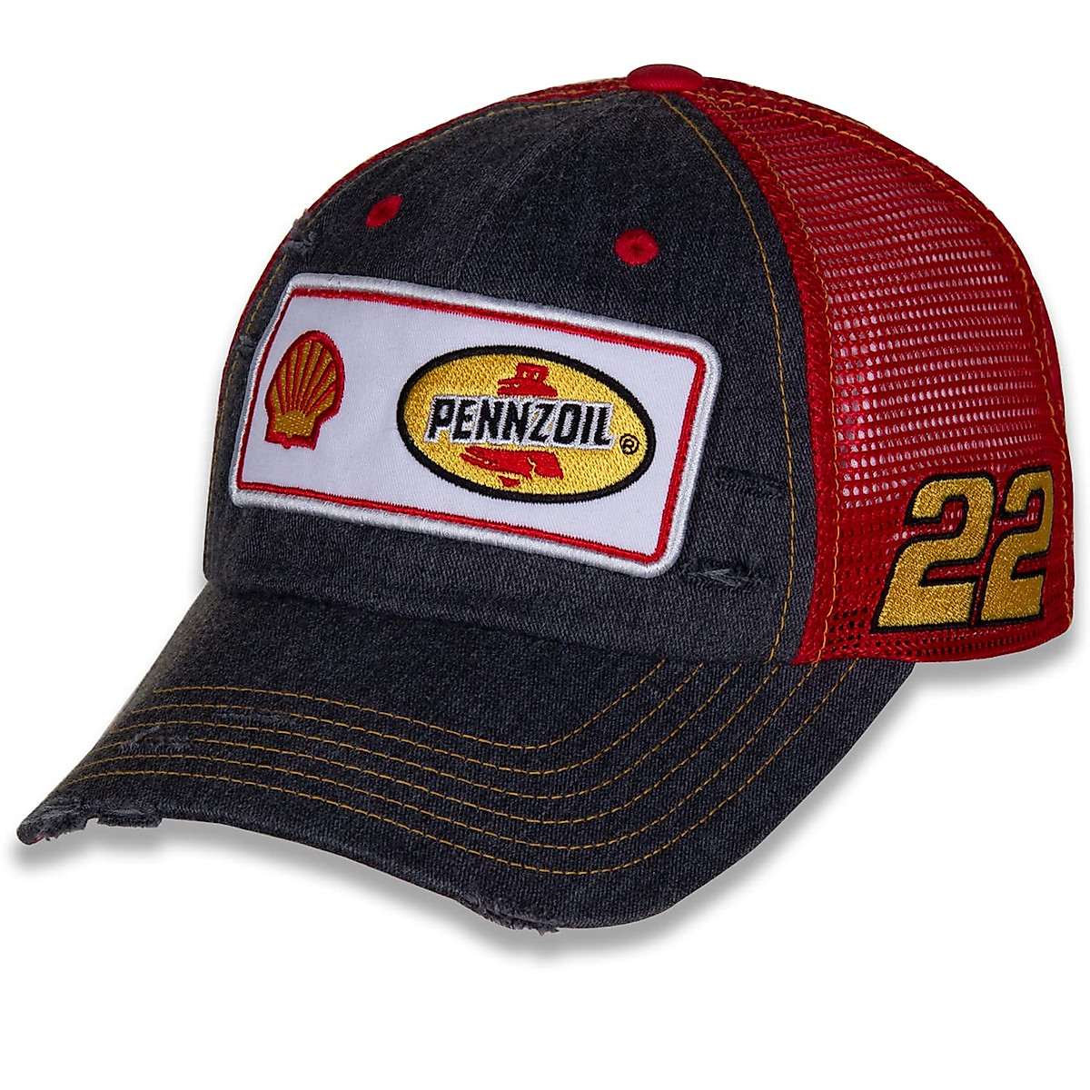 2023 Joey Logano Vintage Hat - NASCAR Adjustable Automotive Racing Mesh Baseball Cap