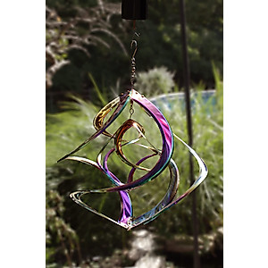 Red Carpet Studios 31065 Hanging Cosmix Wind Spinner, Double Helix, Rainbow