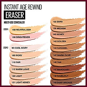 Maybelline Instant Age Rewind Eraser Dark Circles Treatment Multi-Use Concealer, Golden, 0.2 Fl Oz (Pack of 1)