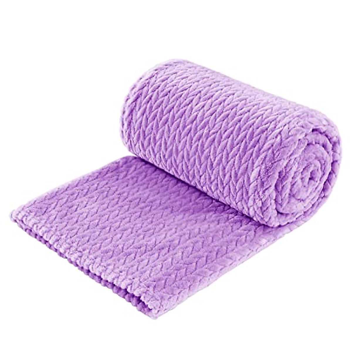 Whale Flotilla Fleece Throw Blanket for Couch with Plush Decorative Pattern, Soft Fluffy Throw Blanket for Sofa, Cozy and Lightweight, Lilac, 50x70 Inch