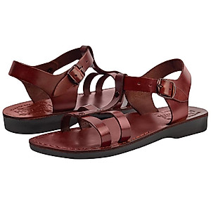Holy Land Market Unisex Adults/Children Genuine Leather Biblical Sandals/Flip Flops/Slides/Slippers (Jesus - Yashua) Peter The Fisherman