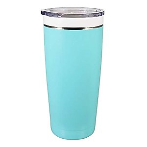 CeramiSteel Coffee Ceramic Travel Mug (22 ounce), Ceramic Rim & Inner Coating on Insulated Stainless Steel Tumbler, Durable Turquoise Finish