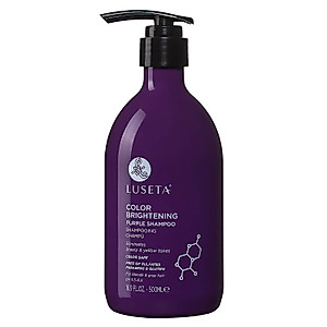 Luseta Color Brightening Purple Shampoo for Blonde and Gray Hair -Infused with Cocos Nucifera Oil to Help Nourish, Moisturize and Condition hair, Sulfate Free Paraben Free 16.9oz