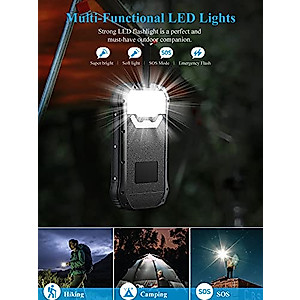 aonidi Solar Power Bank, Portable Charger 26800mAh with 5V 3.1A Output 2 Inputs, Outdoor Battery Pack with Flashlight IP66 Waterproof Battery Bank for iPhone Android Cell Phones