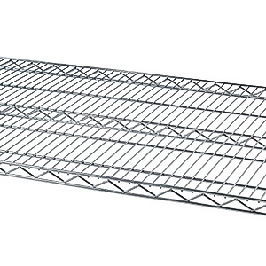 TRINITY 5-Tier NSF EcoStorage Shelving Rack with Wheels, 48 by 24 by 72-Inch, Chrome