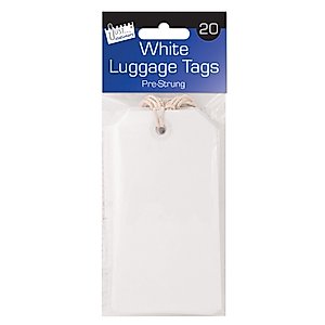 Just stationery Luggage Label - White (Pack of 20)