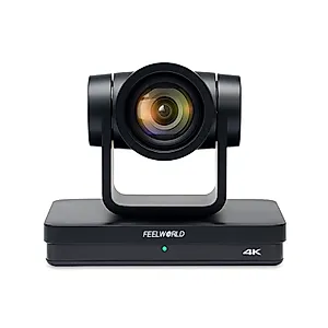 FEELWORLD UHD4K12X 4K PTZ Camera USB POE 12X Optical Pan Tilt Zoom, AI Auto Tracking Fcous SDI HDMI IP Remote Control for Live Streaming Church Video Conference Teaching