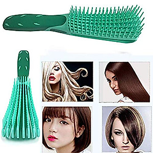 Detangling Hair Brush for Thick Hair,African American Hair Brush for Women Detangler Brush for Curly Hair,Natural Black Hair,3a/4b/4c Hair and Fine Hair for Kids and Women(Green)