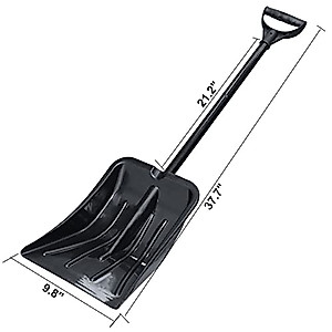 FEBOD Detachable Snow Shovel for Car,Portable Garden Shovel High Efficiency Snow Removal Tools Large Capacity Snow Shovel Pusher for Home Garage Yard