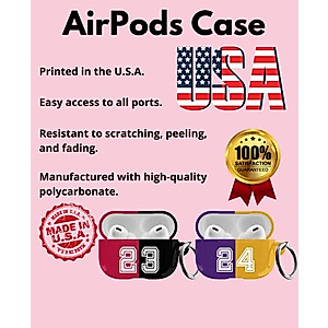 Custom Colored AirPods Case with Your Text - Best Personalized AirPods Pro 2nd Generation Case for Basketball, Football, Baseball Fan Girls, Boys, Men or Women