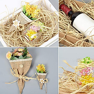300 g Natural Raffia Paper Ribbon for Florist Bouquets Decoration Crafts ,Christmas Raffia Gift Wrap Ribbon,Halloween Total 6 x 50g