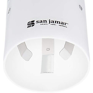 San Jamar C4160WH Small Pull-Type Water Cup Dispenser, Fits 3 to 4-1/2 oz Cone Cups and 3 to 5 oz Flat Bottom Cups, White