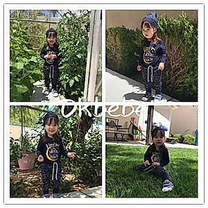 Baby Boys 3PCS Space Outfit Newborn Love You to The Moon and Back Starry Sky Long Sleeve Pant Set (Blue04 0-3 Months)