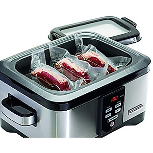 Hamilton Beach Professional Sous Vide Water Oven & Slow Cooker, 6 Quart Programmable, Stainless Steel (33970)