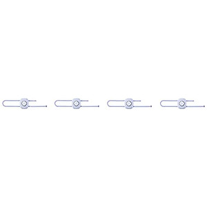 Safety 1st Outsmart Slide Lock Four Pack, White, 4 Pack