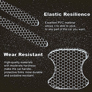 Car Door Handle Scratch Protector, Universal Car Door Handle Cup Protector Film Waterproof Anti-Scratch Car Decals, Suitable for Cars, Trucks, SUVs (8 Pieces(Black))