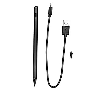 Tablet Stylus, Touch Screen Pen High Accuracy Tilt Angle Sensor Power Saving with LED Indicator for Mini 5 6 Generation for Student (Black)