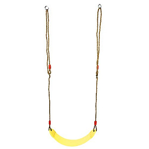 EVA Board Swing,EVA Soft Adjustable Board Swing Seat with Rope Children Fitness Hanging Swing Chair Toy for Playground Swing Backyard and Playroom(Yellow)