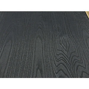Oak Black Dyed Flat Cut Wood Veneer 24" x 24" with Paper Backer 1/40" Thickness