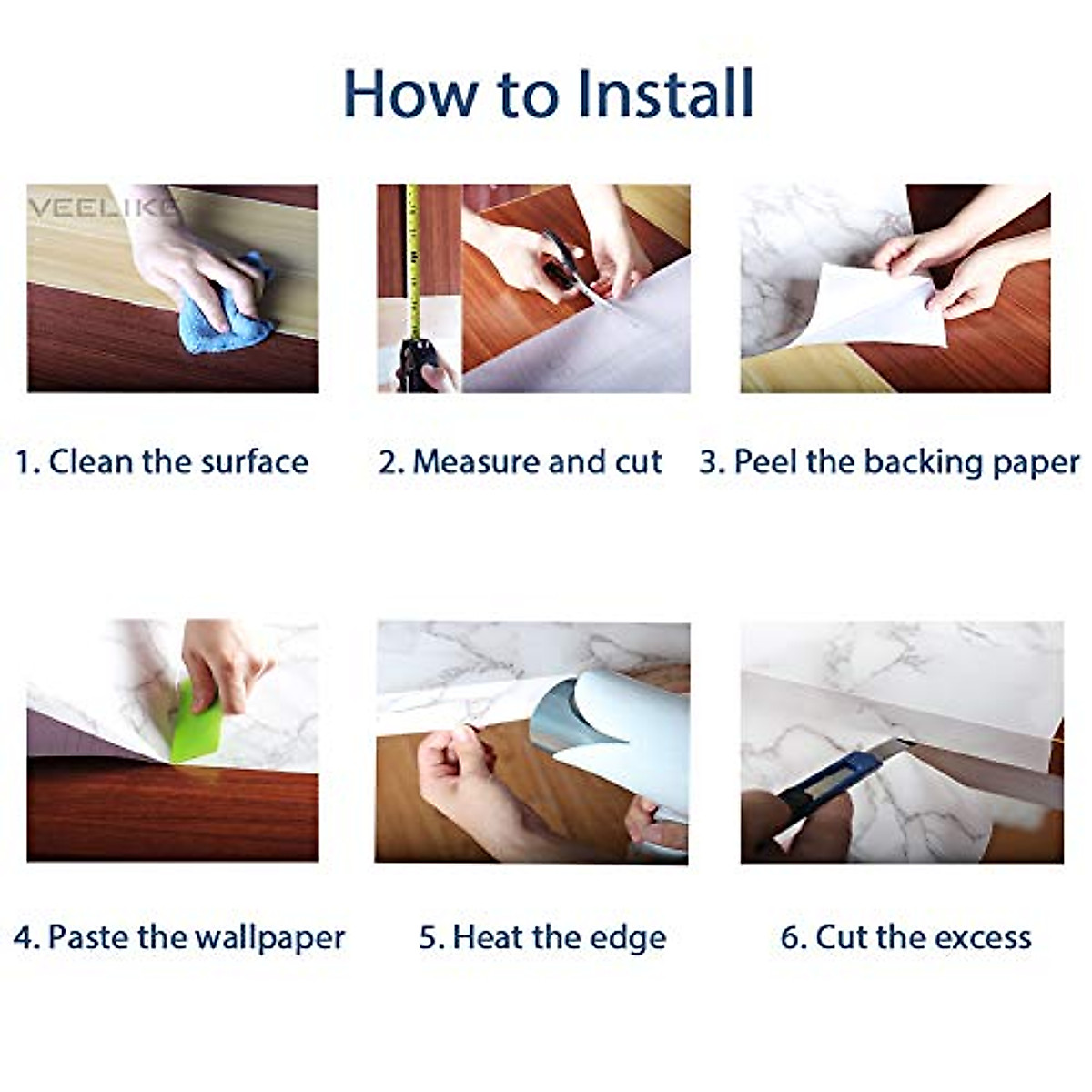 VEELIKE Kitchen Backsplash Wallpaper Peel and Stick Aluminum Foil Contact Paper Self Adhesive Oil-Proof Heat Resistant Wall Sticker for Countertop Drawer Liner Shelf Liner (15.74x118.11inches)