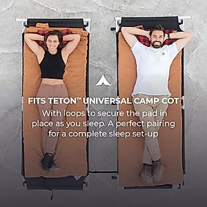 TETON Sports Adventurer Camp Pad; Sleeping Pad for Car Camping Brown, Adventurer/75" x 24" x 2"