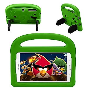 UGOcase 8 inch Kids Case for Samsung Galaxy Tab E 8.0 SM-T375/T377 & Tab A 8.0 2017 SM-T380/T385 & Tab A 8.0 2018 SM-T387 & Tab 4 8.0 SM-T330, Shockproof Handle Stand Child EVA Foam Case Cover, Green