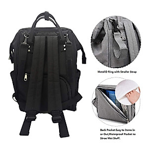 Diaper Bag Backpack, Large Baby Diaper Backpack Travel Diaper Bags with USB Charging Port