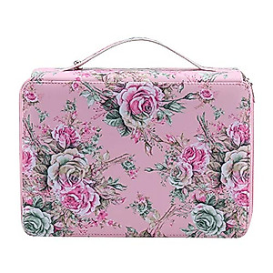 267 Slots Colored Pencil Case, Gel Pens Holder Organizer Large Capacity Pencil Bag with Multilayer Compartments for Watercolor Pens Prismacolor Premier Crayola Pencils (Pencils Not Included) (Pink)