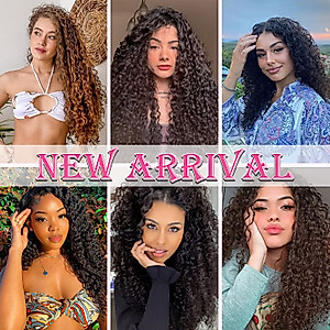 Gogo Curl Crochet Hair 8 Inch Short Curly Crochet Hair for Black Women Beach Curl Crochet hair - Water Wave Curly Crochet Braids Hair Deep Wave Synthetic Braiding Hair Extensions (8 inch T30)