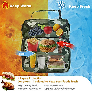 UYLIA Lunch Box for Men,Insulated Lunch Bag Women with Adjustable Shoulder Strap, Cooler Bag with Drinks Holder for Adult Work Picnic Beach Workout