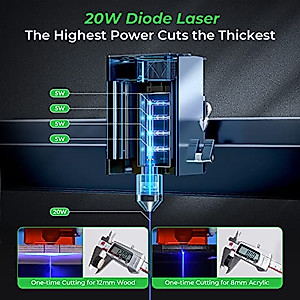xTool 20W Ultra-Fine Compressed Spot Laser Module only for D1 Laser Engraver, 20W Optical Power, Fixed-Focus Laser, Engraving Speed Higher, xTool D1 Accessories