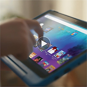 All-new Amazon Fire HD 8 Kids Pro tablet, 8" HD display, ages 6-12, 30% faster processor, 13 hours battery life, Kid-Friendly Case, 32 GB, (2022 release), Cyber Blue