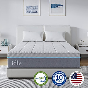14 Inch Twin XL Cooling Mattress, Cooling Gel Memory Foam Mattress in a Box, CertiPUR-US Certified Made in USA, Medium Single Firm Mattress for Pressure Relief, White