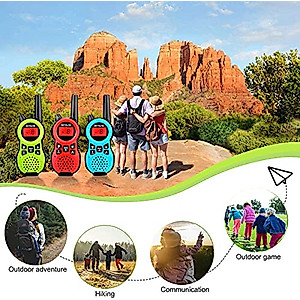 Retevis RT38 Walkie Talkies for Kids, Kids Walkie Talkie 3 Pack, Toy Gifts for Boys Girls,22 CH Hands Free Small Size USB Port, Long Range Family Camping Traveling(Red Blue Green)