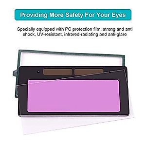 Solar Auto Darkening Welding Goggles, Welder Glasses, Safety Protective Welder Mask Helmet with Adjustable Shade, Eyes Goggles Mask Anti-Flog Anti-glare Goggles-Black