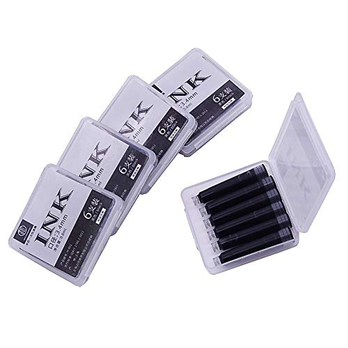 30 PCS Fountain Pen Black Ink Refill Cartridges Suitable for Hongdian Fountain Pen